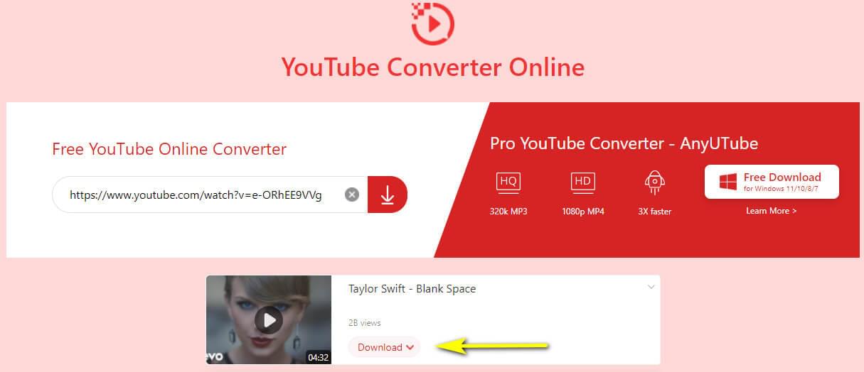 Darmowy konwerter YouTube - Konwertuj YouTube na MP3, MP4