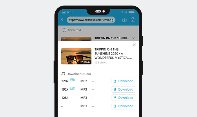 Amazing Mixcloud Downloader - Télécharger MP3 en 320kbps