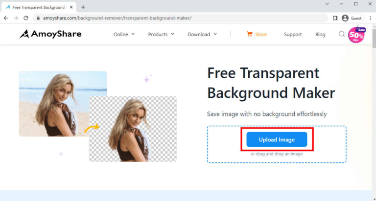 LunaPic Transparent Review: Make Transparent BG Easily