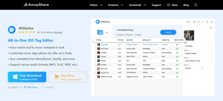 Top 6 Best MP3 Tag Editors for PC and Mac in 2025